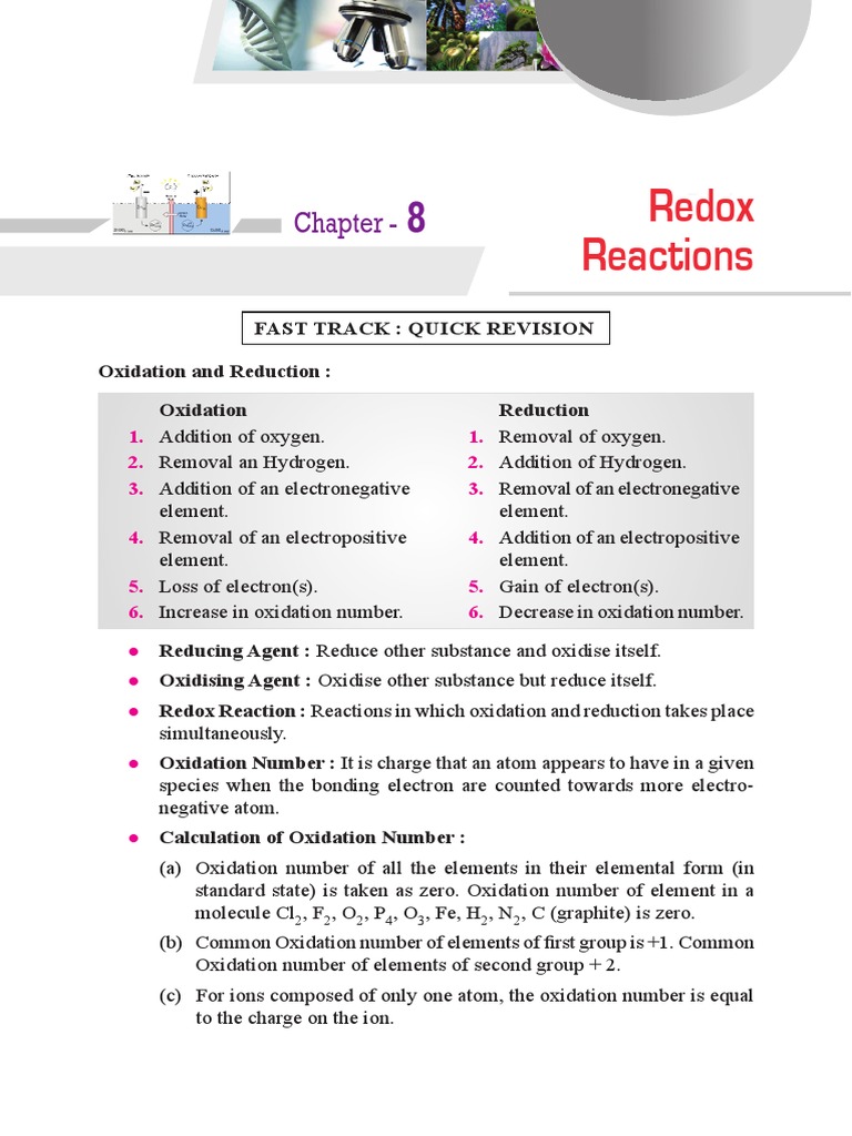 Redox Reactions | PDF | Redox | Electrochemistry