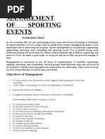 Management of Sporting Events Class 12 Notes | PDF | Tournament | Stairs