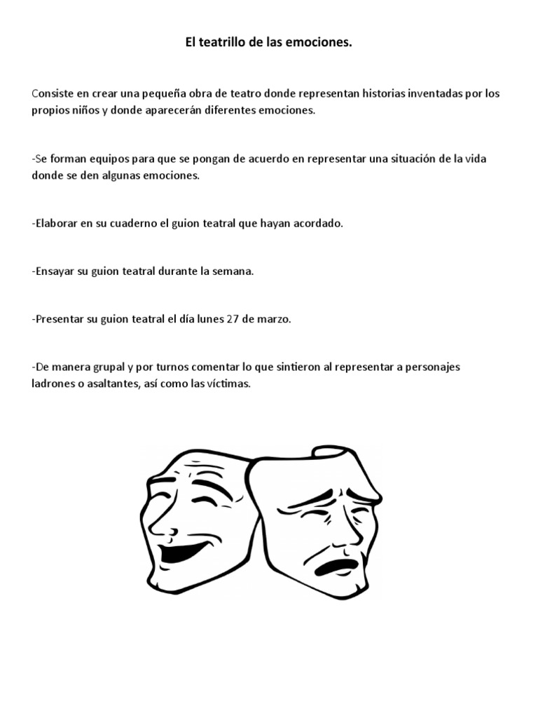El Teatrillo de Las Emociones | PDF