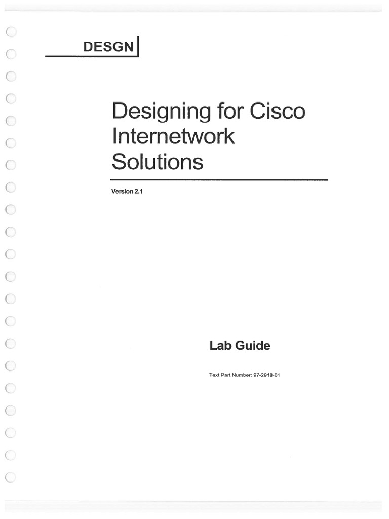 DESGN - Designing For Cisco Internetwork Solutions v2.1 - Lab Guide | PDF