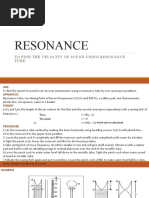 Class 11 Expt - No. 9 Resonance | PDF | Sound | Resonance