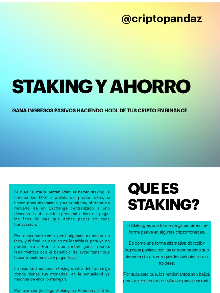 Staking 2 | PDF | Criptomoneda | Ahorro