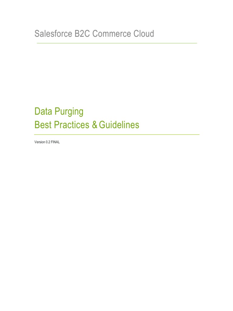 Data - Purging Best - Practices - FINAL | PDF | Databases | Object ...