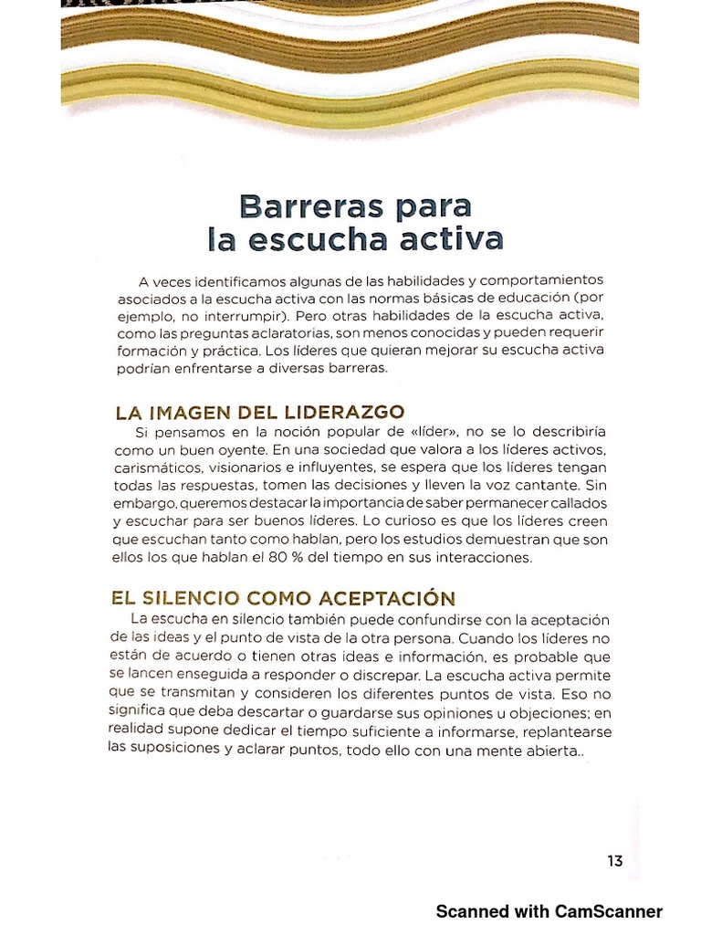 Escuchar para Entender - Barreras para La Escucha | PDF