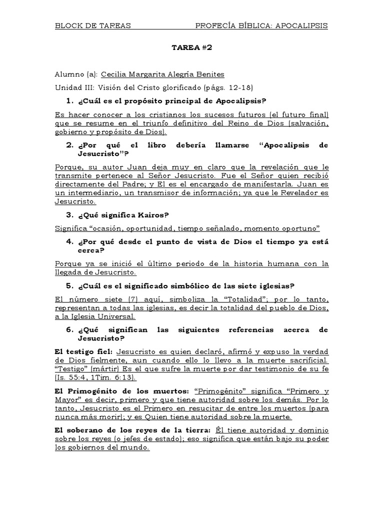 Profecía y Revelación en Apocalipsis | PDF | Jesús | Libro de revelación