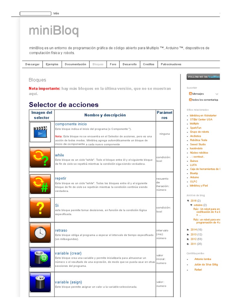 miniBloq_ Bloques | PDF | Informática | Ingeniería Informática