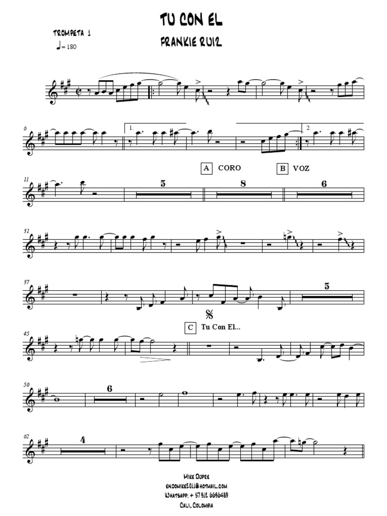 Tu Con El - Frankie Ruiz - Trompeta 1 | PDF