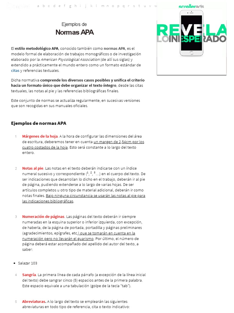 Ejemplos de Normas APA | PDF