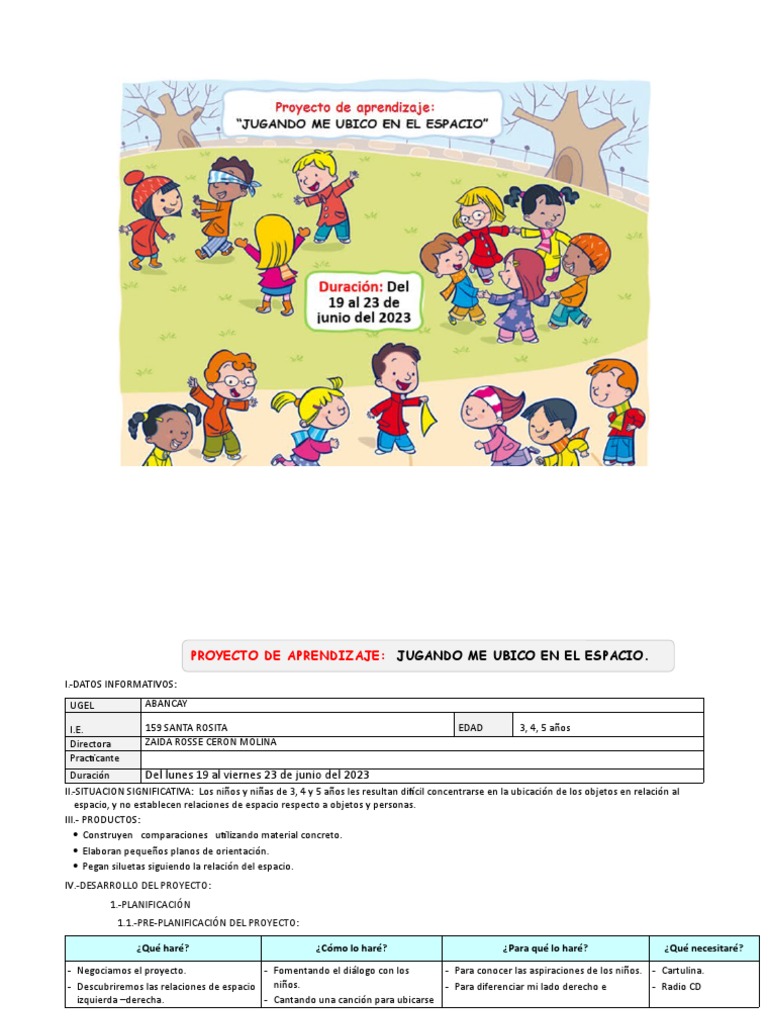 Jugando Me Ubico en El Espacio | PDF