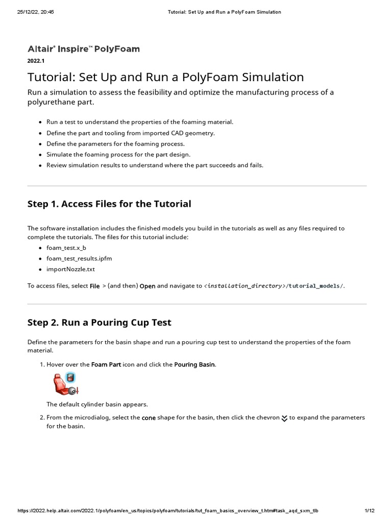 Tutorial - Set Up and Run A PolyFoam Simulation | Download Free PDF ...