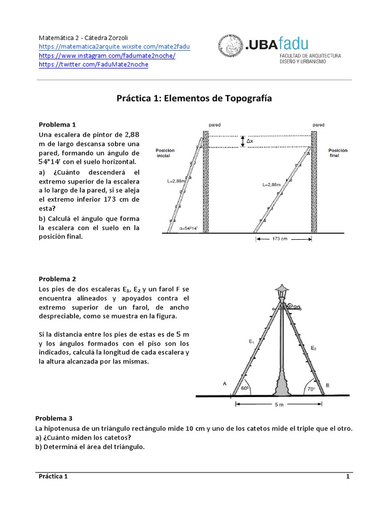 Práctica 1 - Topografía | PDF | Triángulo | Geometría Elemental