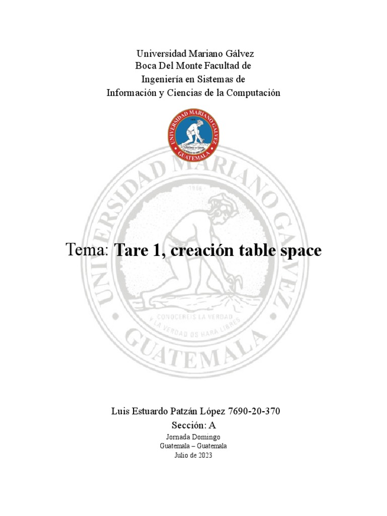 Creación de Usuarios y Tablespaces | PDF | Informática | Tecnología