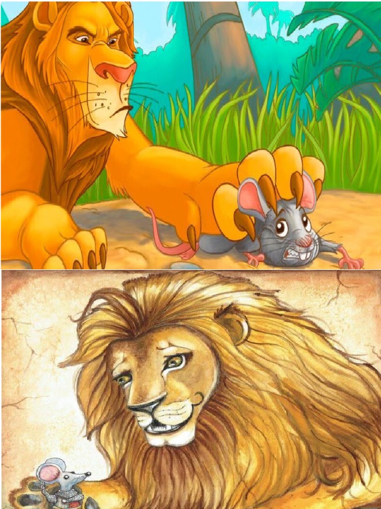 Imagen Del Cuento El Leon y El Raton | PDF