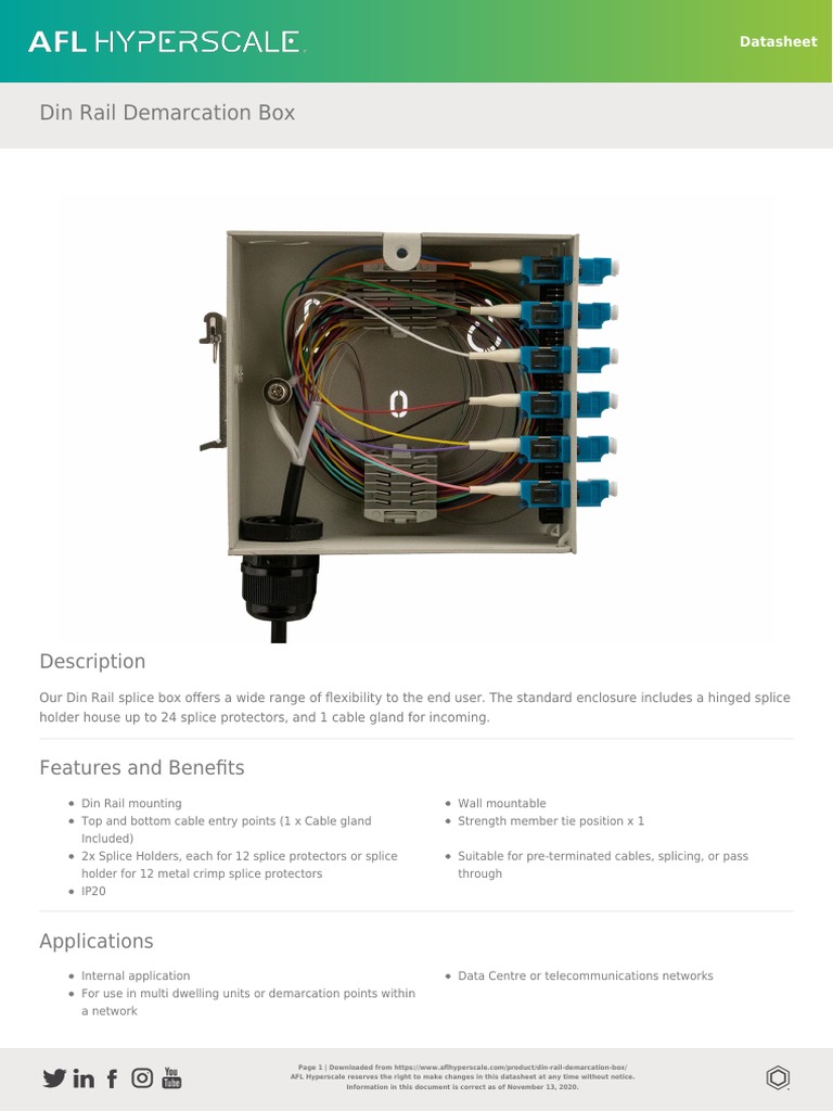 Din Rail Demarcation Box Datasheet | PDF
