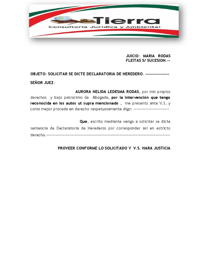 Solicitar Declaratoria de Heredero | PDF