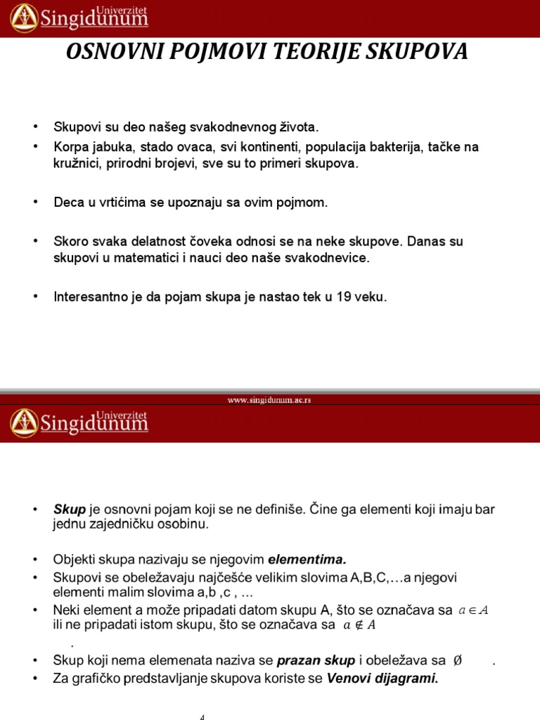Teorija Skupova | PDF