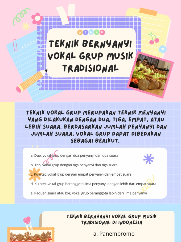 Teknik Bernyanyi Vokal Grup Musik Tradisional | PDF