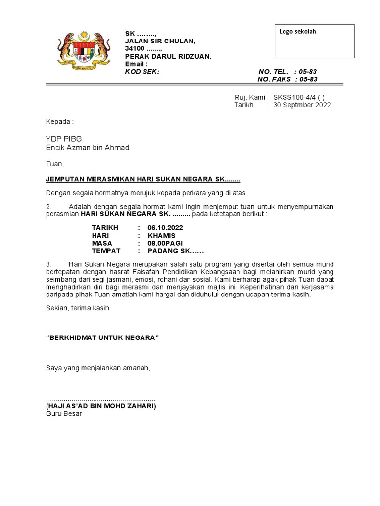 Surat Jemputan Merasmikan | PDF