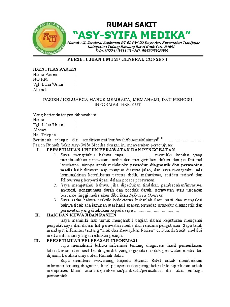 General Consent | PDF | Sains & Matematika