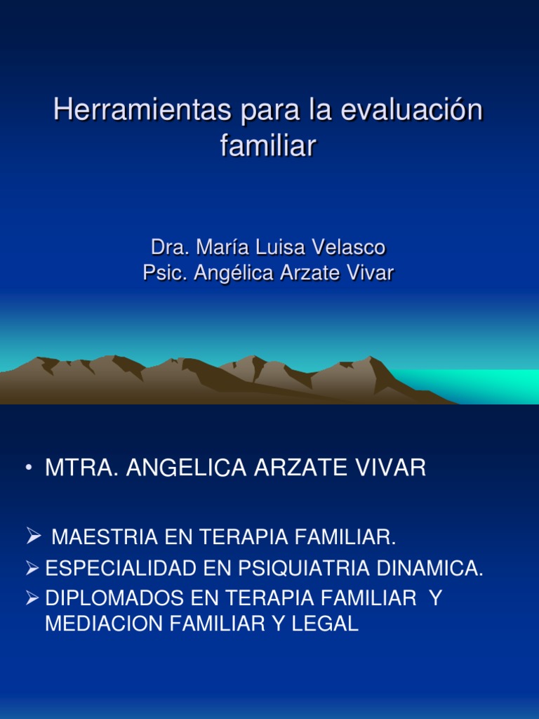 Herramientas para La Evaluación Familiar | PDF | Vejez | Familia