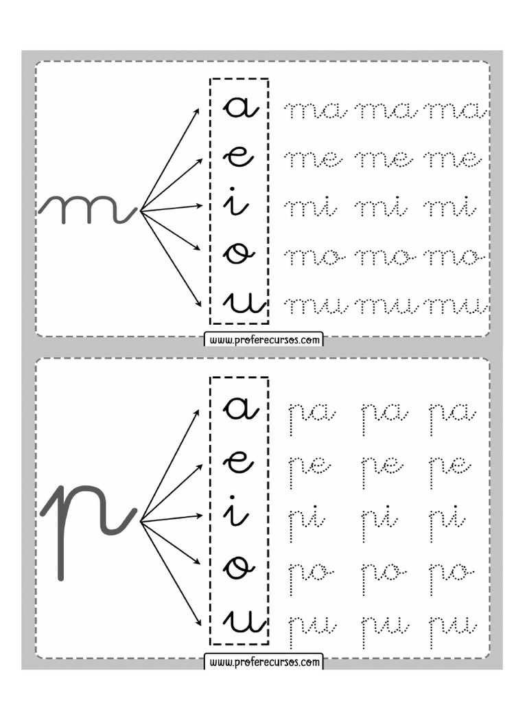 Fichas de Repaso M, P, F | PDF