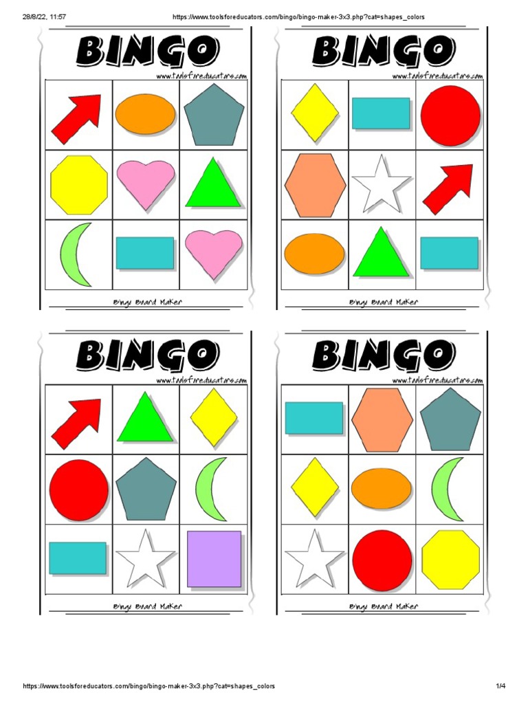 Bingo Shapes | PDF