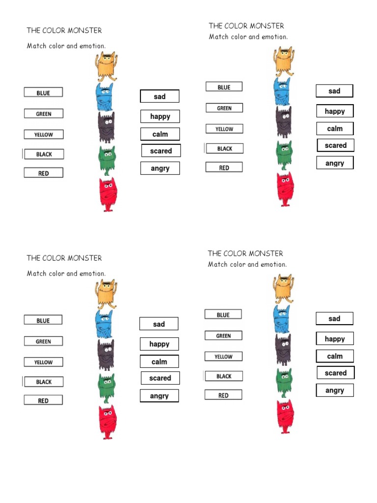 color monster_worksheet | PDF