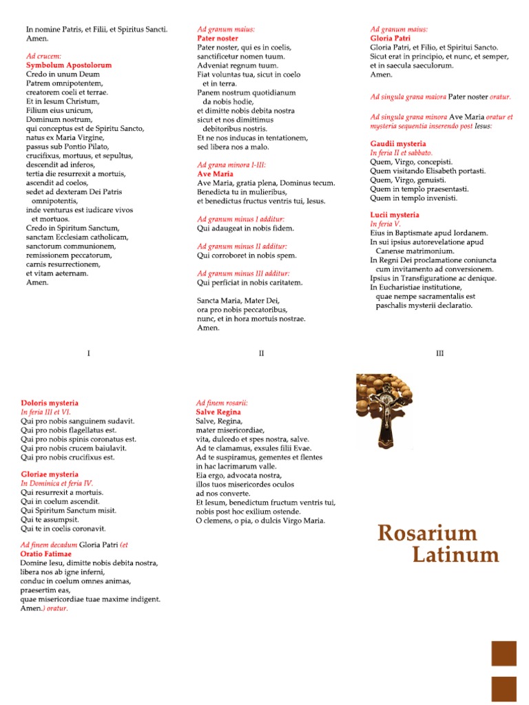 Rosarium Latinum Flyer | PDF