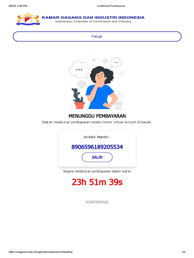 Konfirmasi Pembayaran KADIN PT MUDCO | PDF