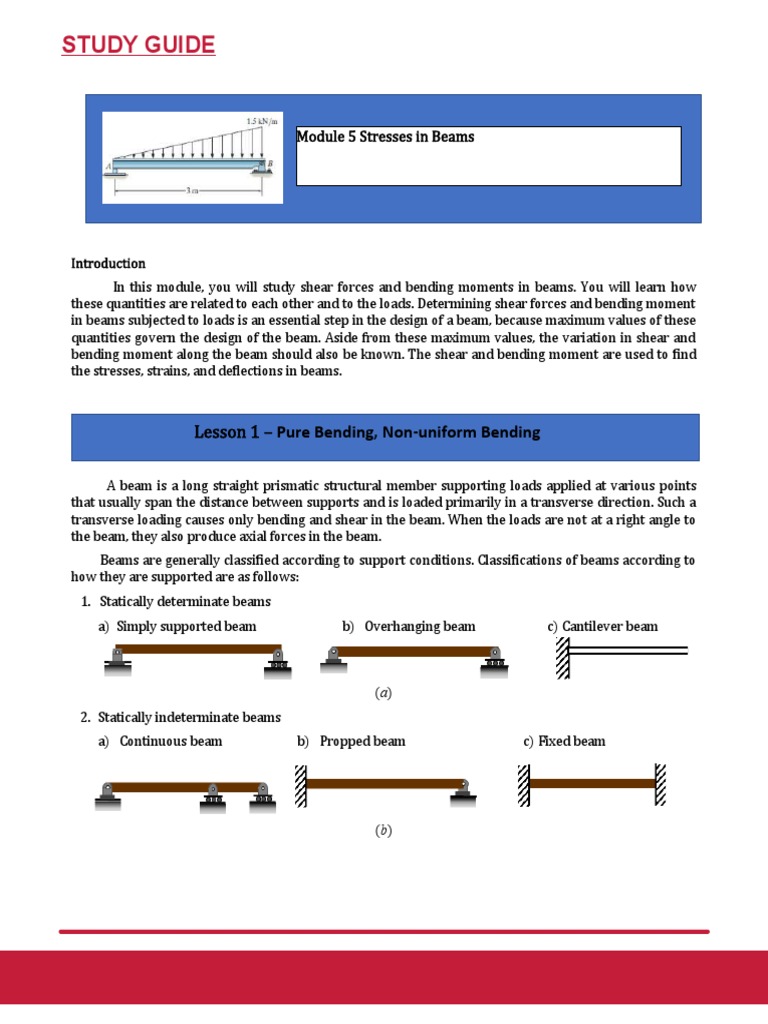 Module 5 | PDF | Beam (Structure) | Bending