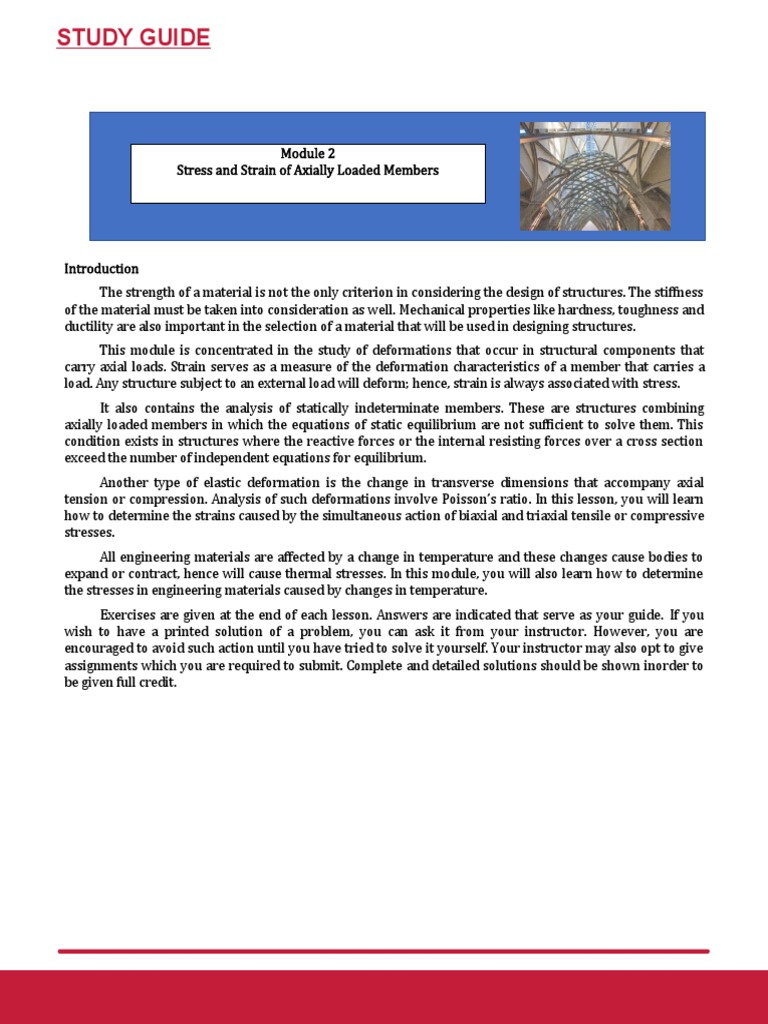 Module 2 Pdf Deformation Engineering Strength Of Materials