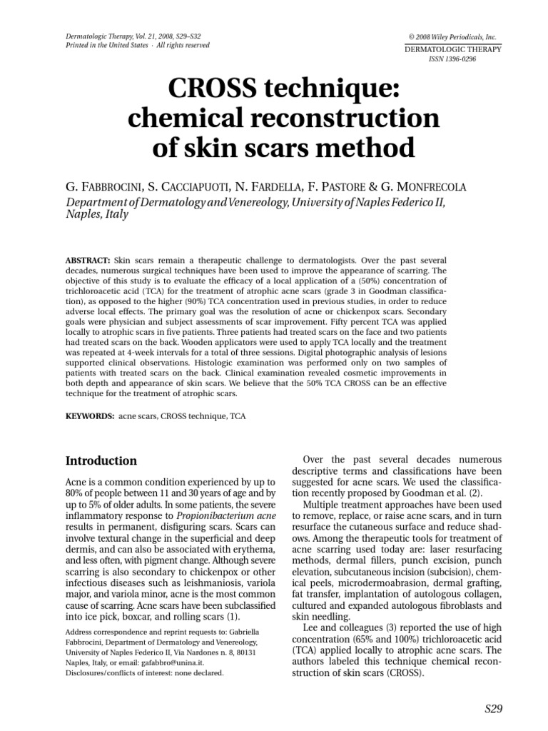 50 Percent Tca Cross | PDF | Scar | Dermatology