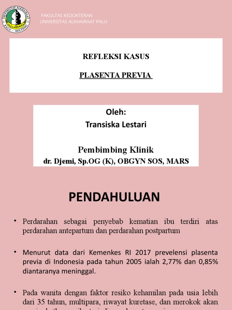 Refka Plasenta Previa | PDF