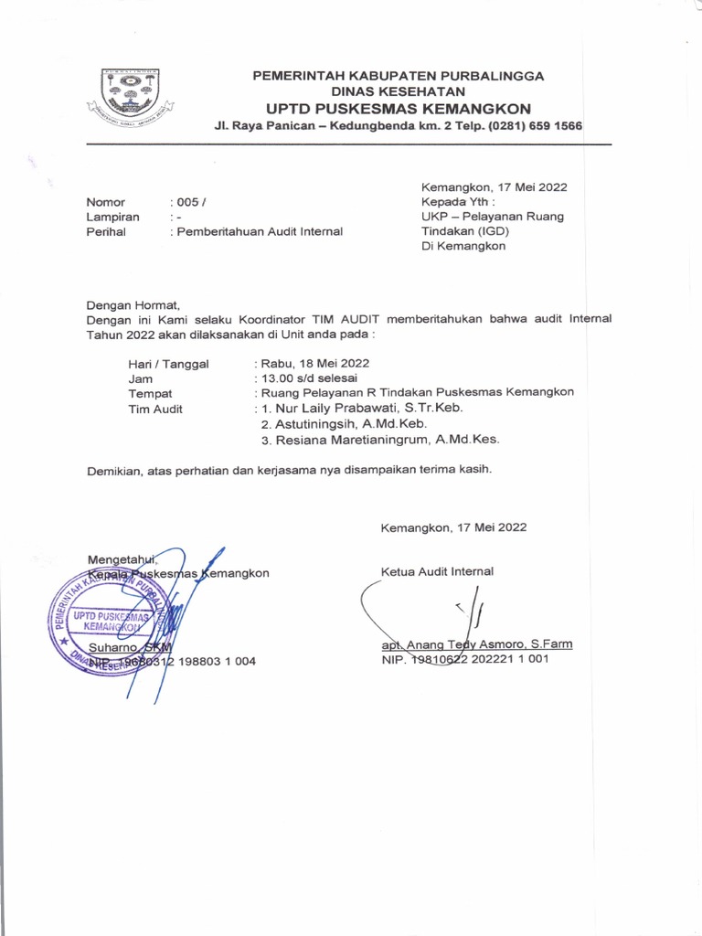 Hasil Dan TL Audit Unit Gawat Darurat 2023 | PDF