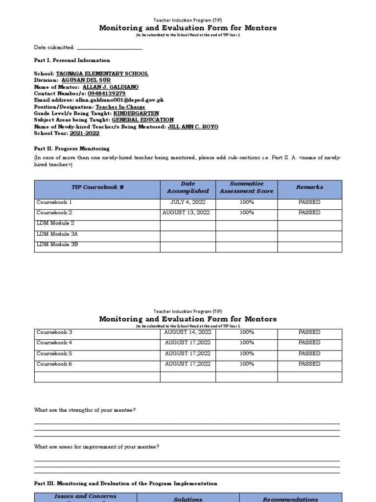 TIP - IPBT M - E For Mentors | PDF | Mentorship | Behavior Modification