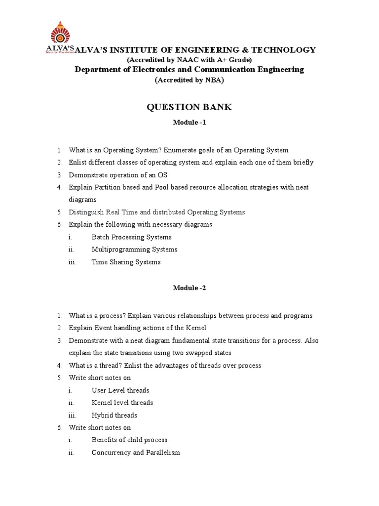 18ec641 Vtu QP | PDF | Process (Computing) | Scheduling (Computing)