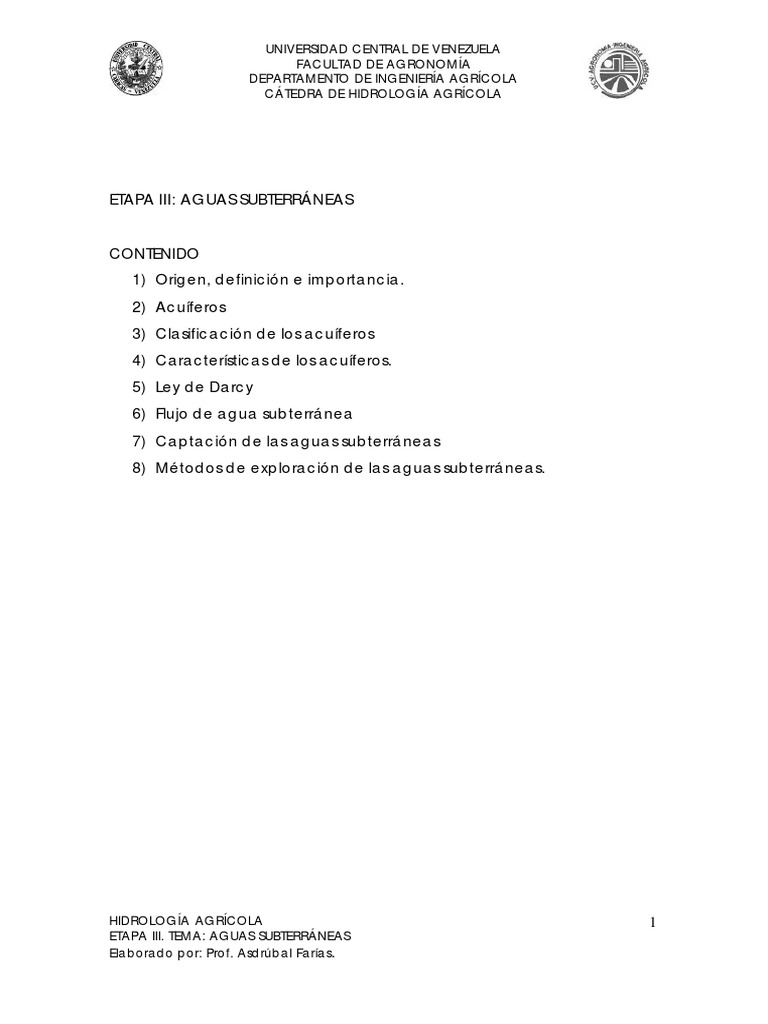 Guia Agua Subterránea | PDF