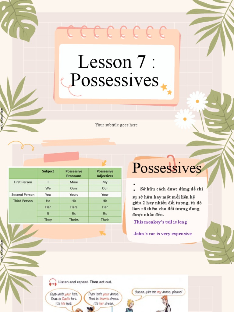 7 Possessives | PDF