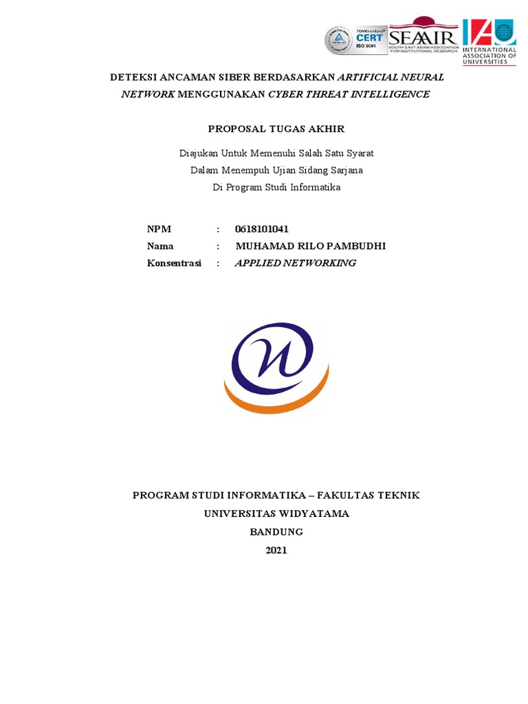 Contoh Standar Proposal Riset Kapsel ApNet [2021] | PDF