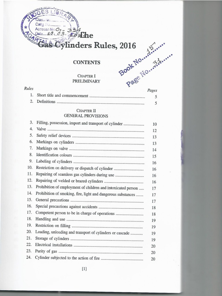 Gas Cylinder Rules, 2016 | PDF