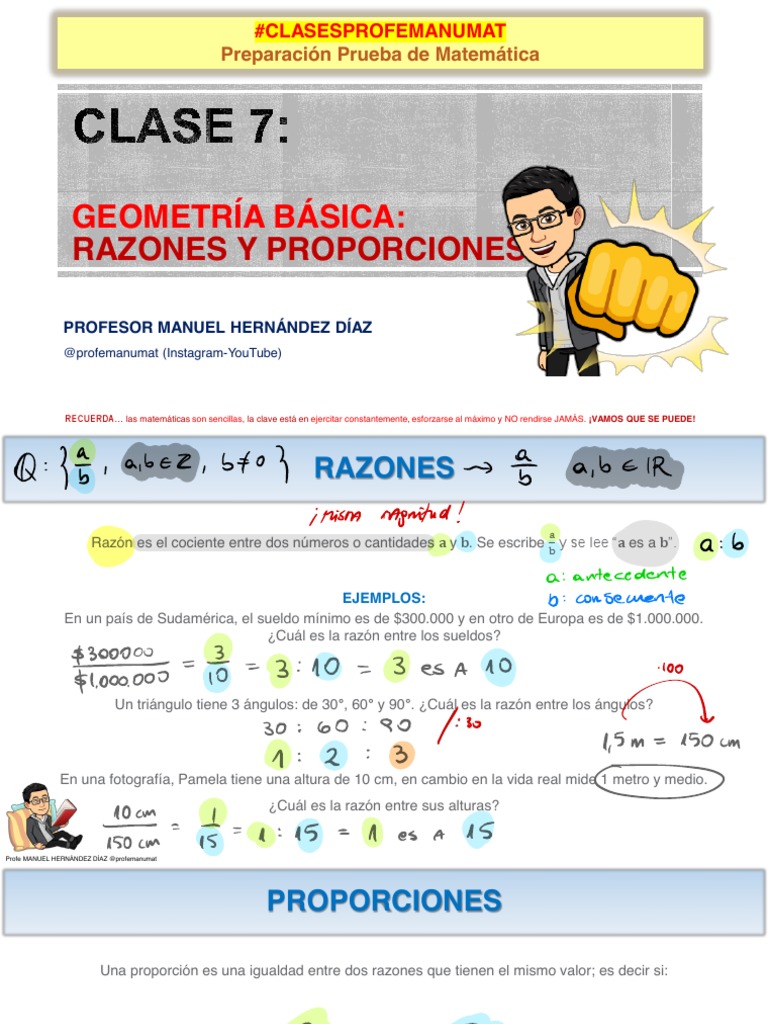 Ejercicios de Razones y Proporciones | PDF | Geometría del plano ...