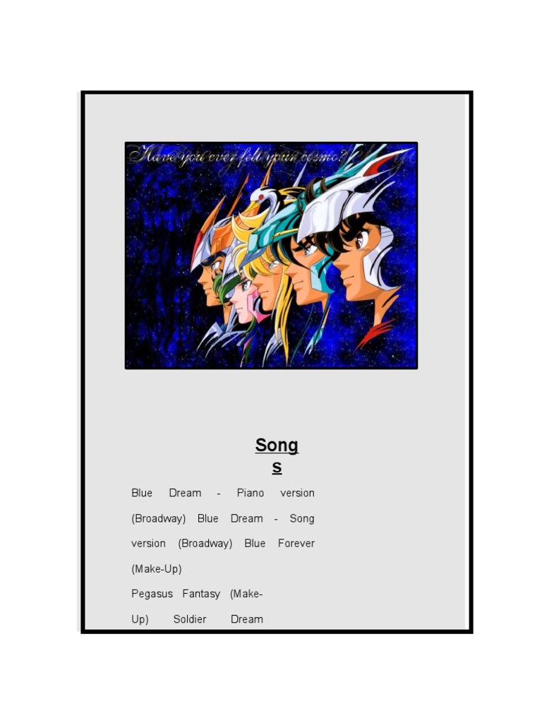 Saint Seiya Sheet Music | PDF