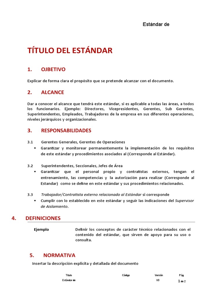 Modelo de Estandar | PDF