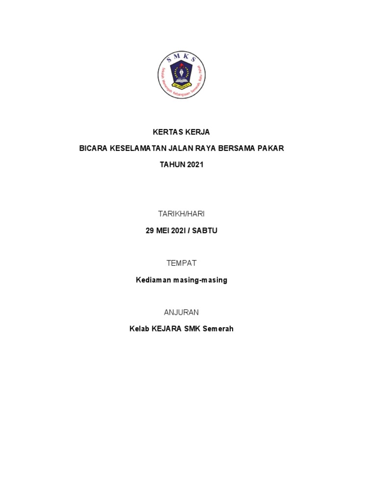 Kertas Kerja Ceramah Kejara Latest | PDF