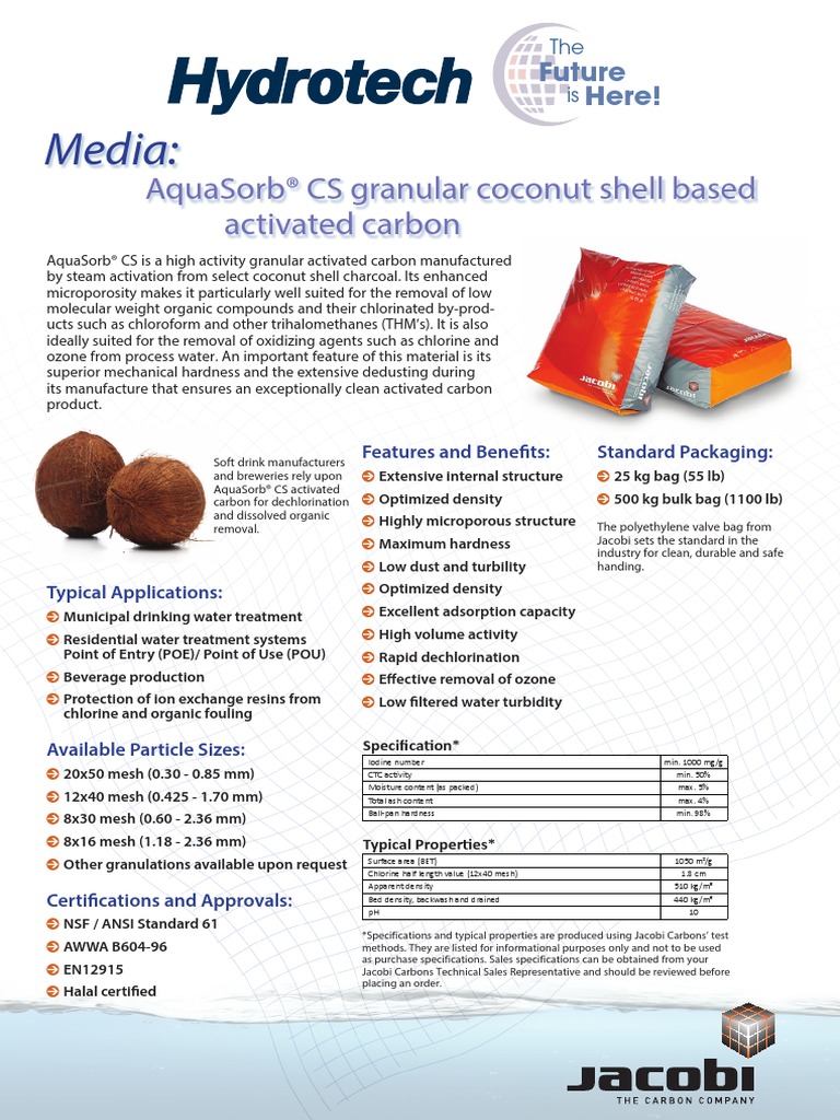 AquaSorb CS Granular Coconut Shell Based Activated Carbon | PDF