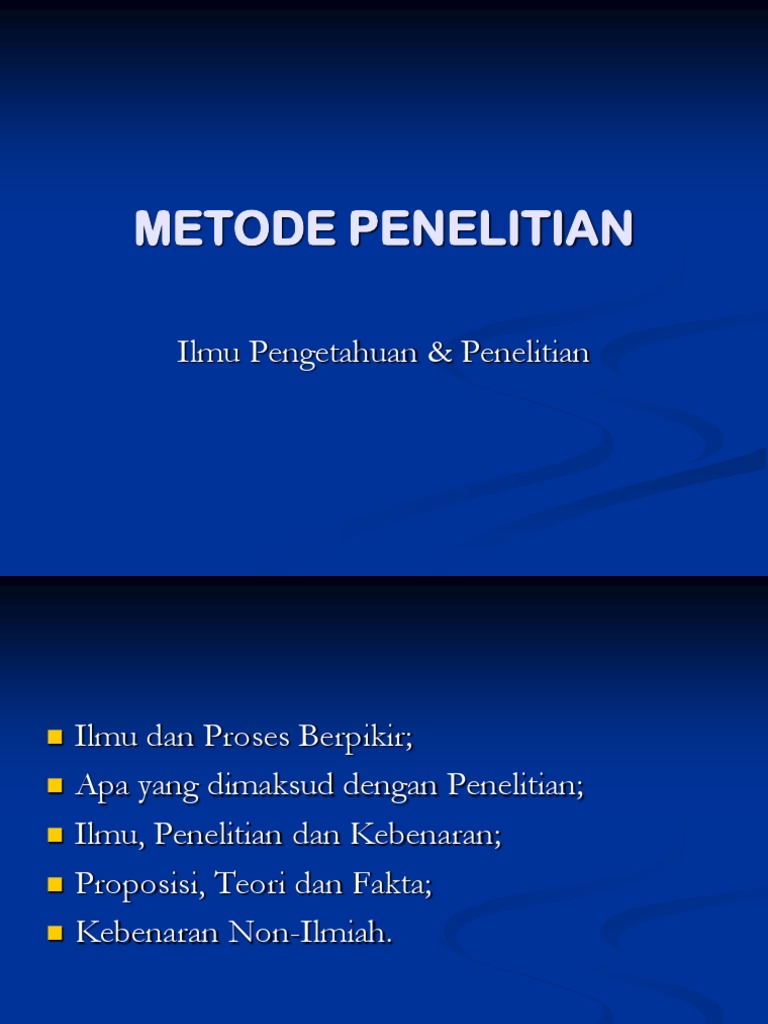 Metlit 01 | PDF | Sains & Matematika