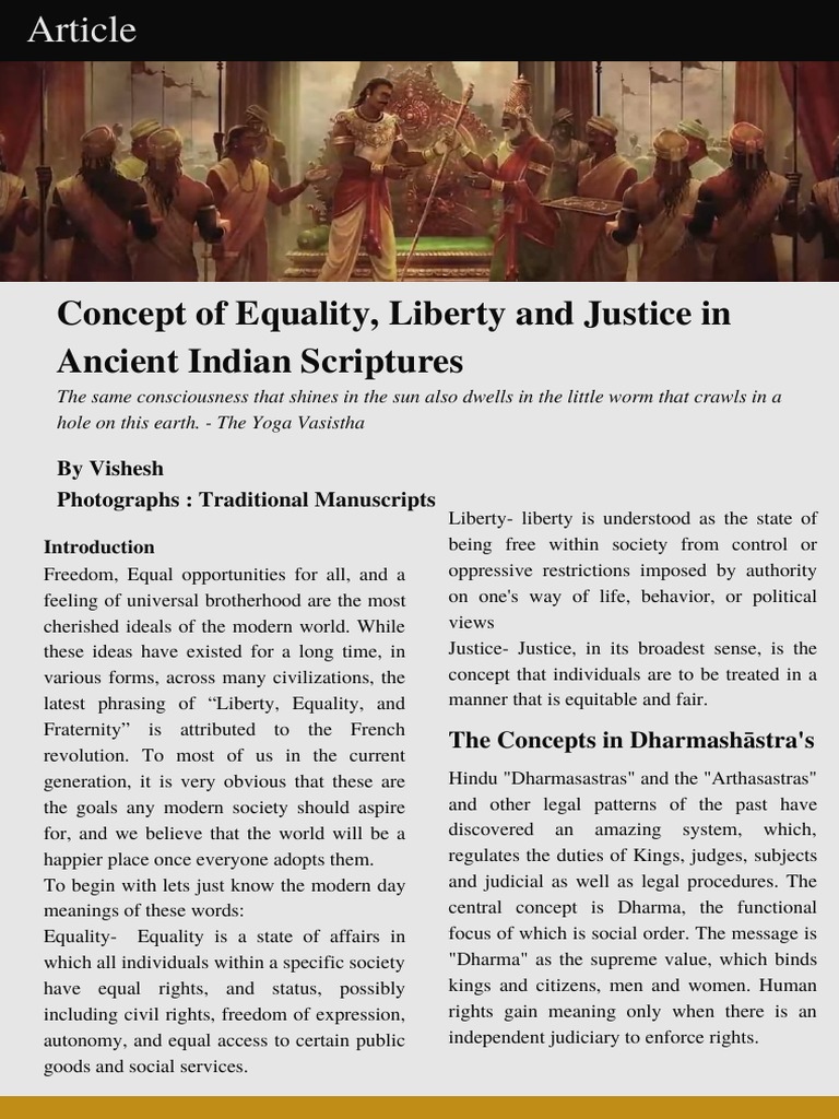 Ancient Indian Justice Concepts | PDF | Liberty | Mahabharata