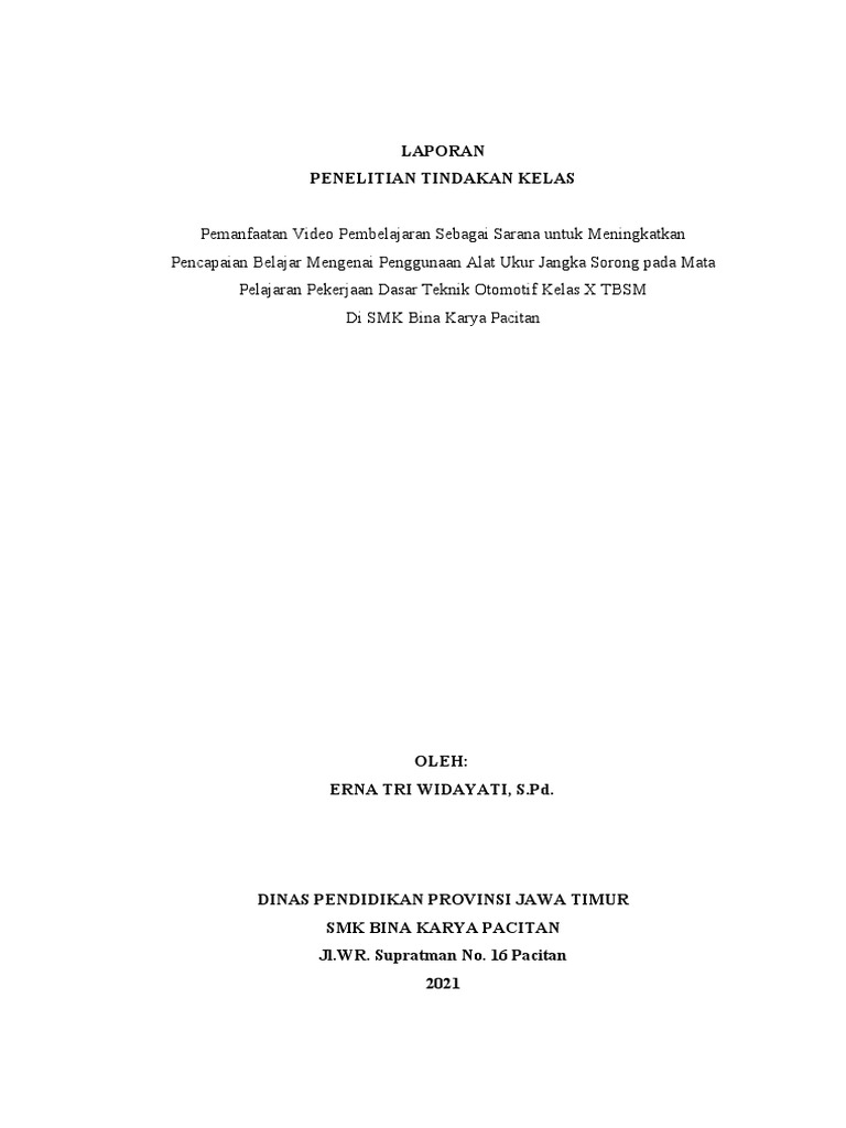 Erna - Laporan PTK | PDF