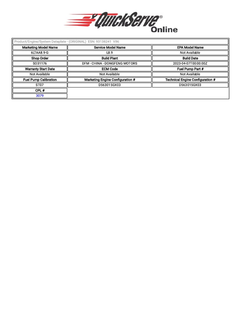 Cummins QuickServe Online | PDF