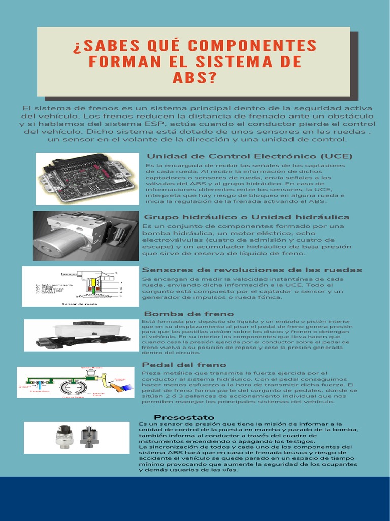 Componentes del Sistema de Frenos ABS | PDF | Sistema de freno ...